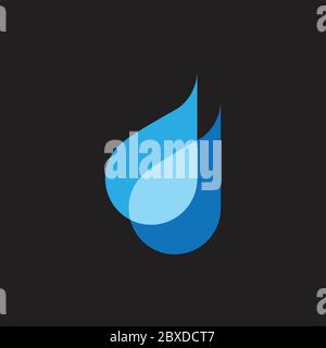 letter dd drop water geometric gradient logo vector Stock Vector Image ...