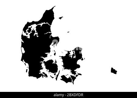 Denmark map with gray tone on png or transparent background ...