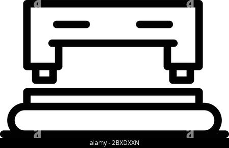 office hole punch front view icon vector outline illustration Stock ...