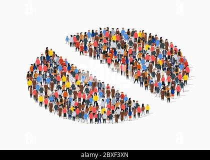 Business statistics graph, demographics population chart, people modern ...