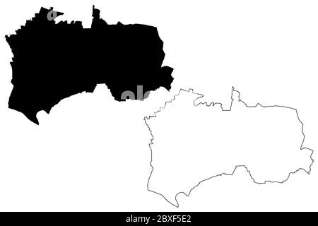 Nerima City (State of Japan, island country, Tokyo region) map vector ...