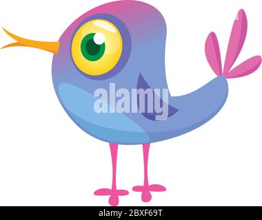 Cute cartoon hummingbird drawing. Little green colibri, isolated vector ...