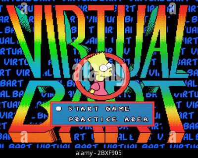Virtual Bart The Simpsons - SNES Super Nintendo - Editorial use only Stock Photo - Alamy