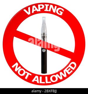 No vaping sign. Do not smoke electronic cigarette symbol. illustration ...