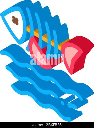 fish death isometric icon vector symbol illustration Stock Vector Image ...