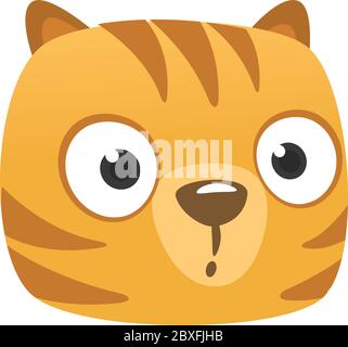 cute squirrel head cartoon icon on white background vector illustration ...