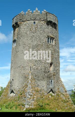 round tower, Newtown Castle, Ireland, Éire, Irland, Írország, Europe ...