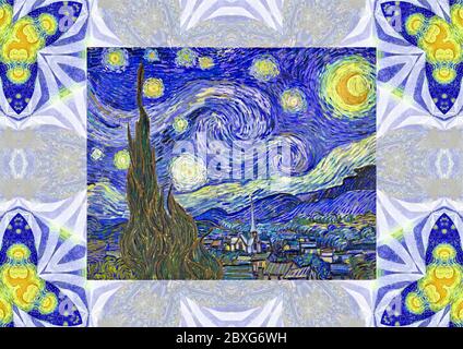 Innovative reworking of the popular Starry Night by the dutch artist ...