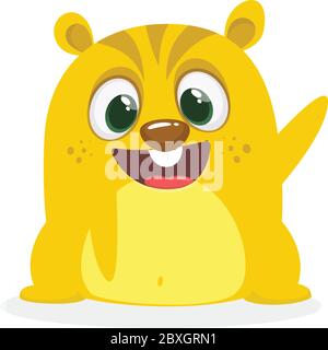 Cartoon funny groundhog waving hand Stock Vector Image & Art - Alamy
