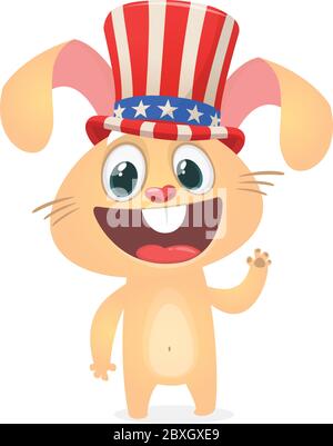 Funny card Happy 4th of July. Feast day of American Independence. Retro ...