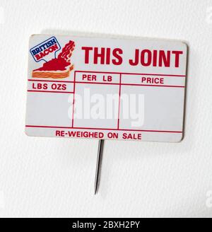 Pork butcher's shop labels Stock Photo - Alamy