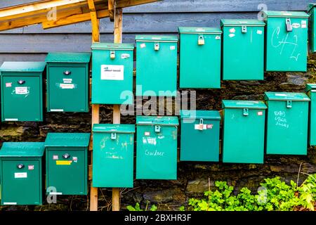 Post Boxes in Norway Stock Photo - Alamy