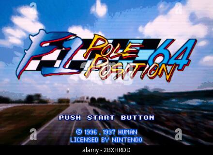 F1 Pole Position 64 - Nintendo 64 Videogame - Editorial use only Stock ...