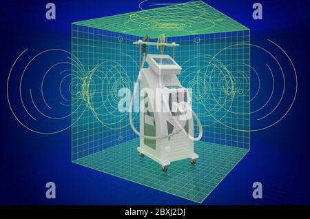 Tattoo machine, visualization 3d cad model, blueprint. 3D rendering ...