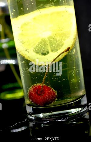 drink with lemon and cedar fruit Stock Photo - Alamy