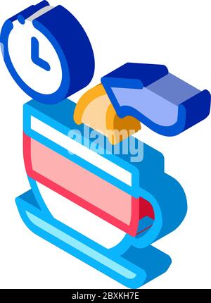 tea standby time isometric icon vector illustration Stock Vector Image ...