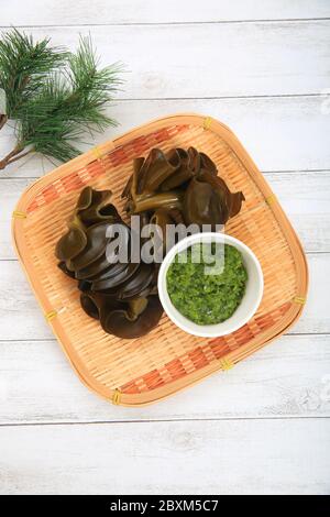 Mekabu (Part of Wakame Seaweed Stock Photo - Alamy