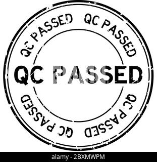 QC passed grunge rubber stamp on white background, vector illustration ...