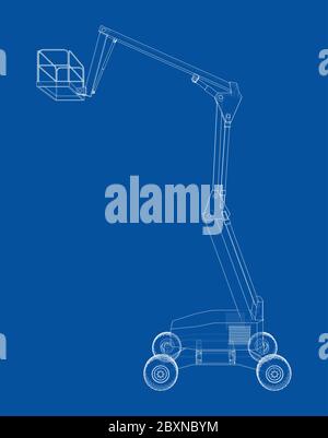 Aerial platform concept outline. Vector Stock Vector Image & Art - Alamy