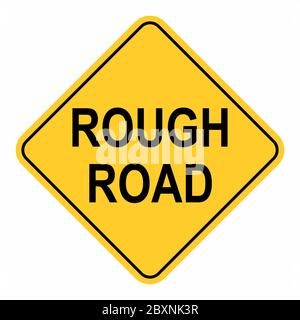 rough road sign Stock Vector Image & Art - Alamy
