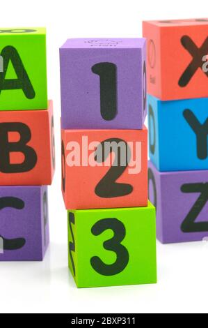 ABC and XYZ alphabet blocks isolated on white background Stock Photo ...
