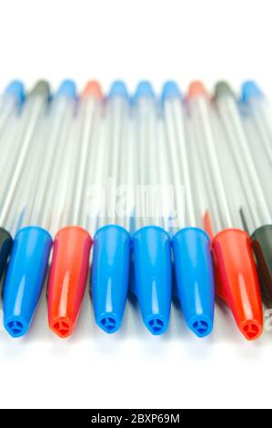 Coloured Ball Point Pens Stock Photo - Alamy