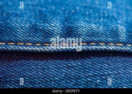 Denim Jeans Stitching Stock Photo - Alamy