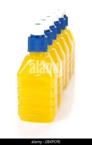 Pop top juice bottles isolated against a white background Stock Photo ...
