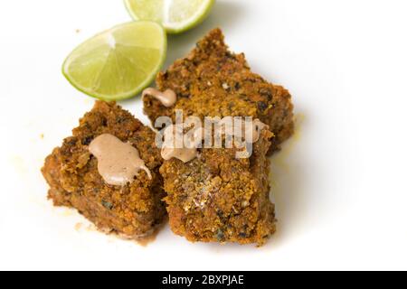 Oven Pumpkin kibbeh isolated on white background Stock Photo - Alamy