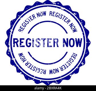register here round grunge isolated stamp Stock Vector Image & Art - Alamy