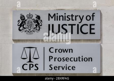 The Crown Prosecution Service and the Ministry of Justice building at ...