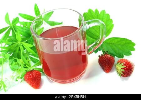 Strawberry woodruff tea Stock Photo - Alamy