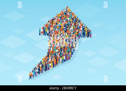 Vector of a large group of diverse people from different country ...