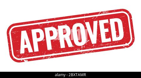 APPROVED red rectangle stamp Stock Photo - Alamy