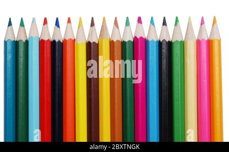 Stack of colored pencils Stock Photo - Alamy