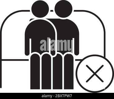 Social Distancing No Hugging Sign. Vector Image Stock Vector Image ...