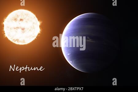 Planet Neptune. Outer space background Stock Photo - Alamy
