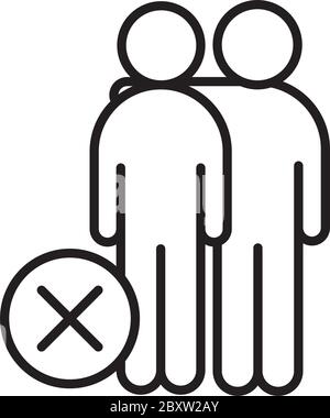 Social Distancing No Hugs Sign. Vector Image Stock Vector Image & Art ...