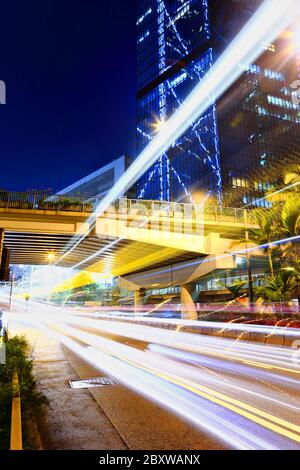light trails in mega city highway Stock Photo - Alamy