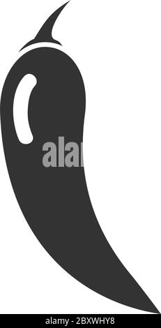 black vector chilli icon on white background Stock Vector Image & Art ...