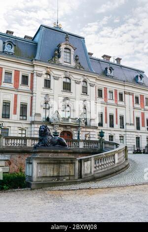 Facade of Castle in Pszczyna town in Silesia region of Poland Stock ...