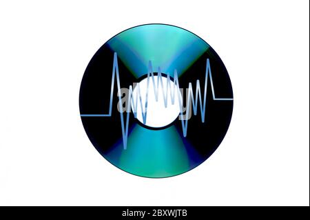 A music compact disc isolated against a white background Stock Photo ...