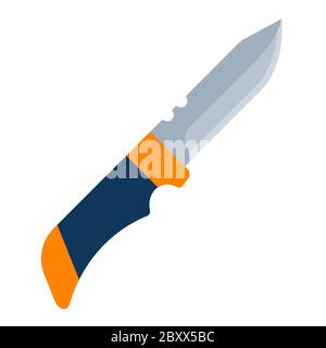 Camp knife icon. Flat illustration of camp knife vector icon for web ...