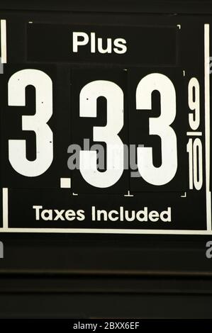 Signs showing high gas prices Stock Photo - Alamy