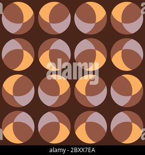 Simple abstract geometric design. Rounded repeated pattern for textile ...