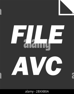 AVC. Black flat icon on a transparent background. Pictogram for your ...