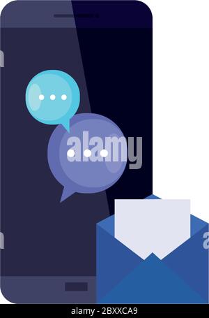 Envelope and bubbles design, Email mail message letter marketing ...