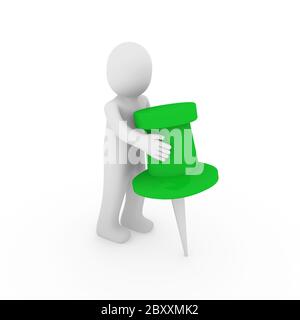 3d human man green tack Stock Photo - Alamy