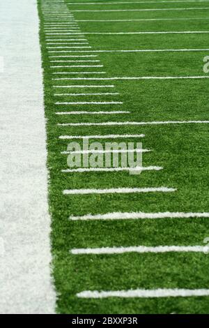 Yard line markers on the field during an NFL football game between the ...