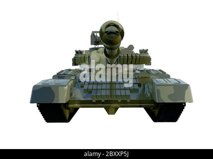 Russian military tank T-90. isolate on white background. 3d rendering ...